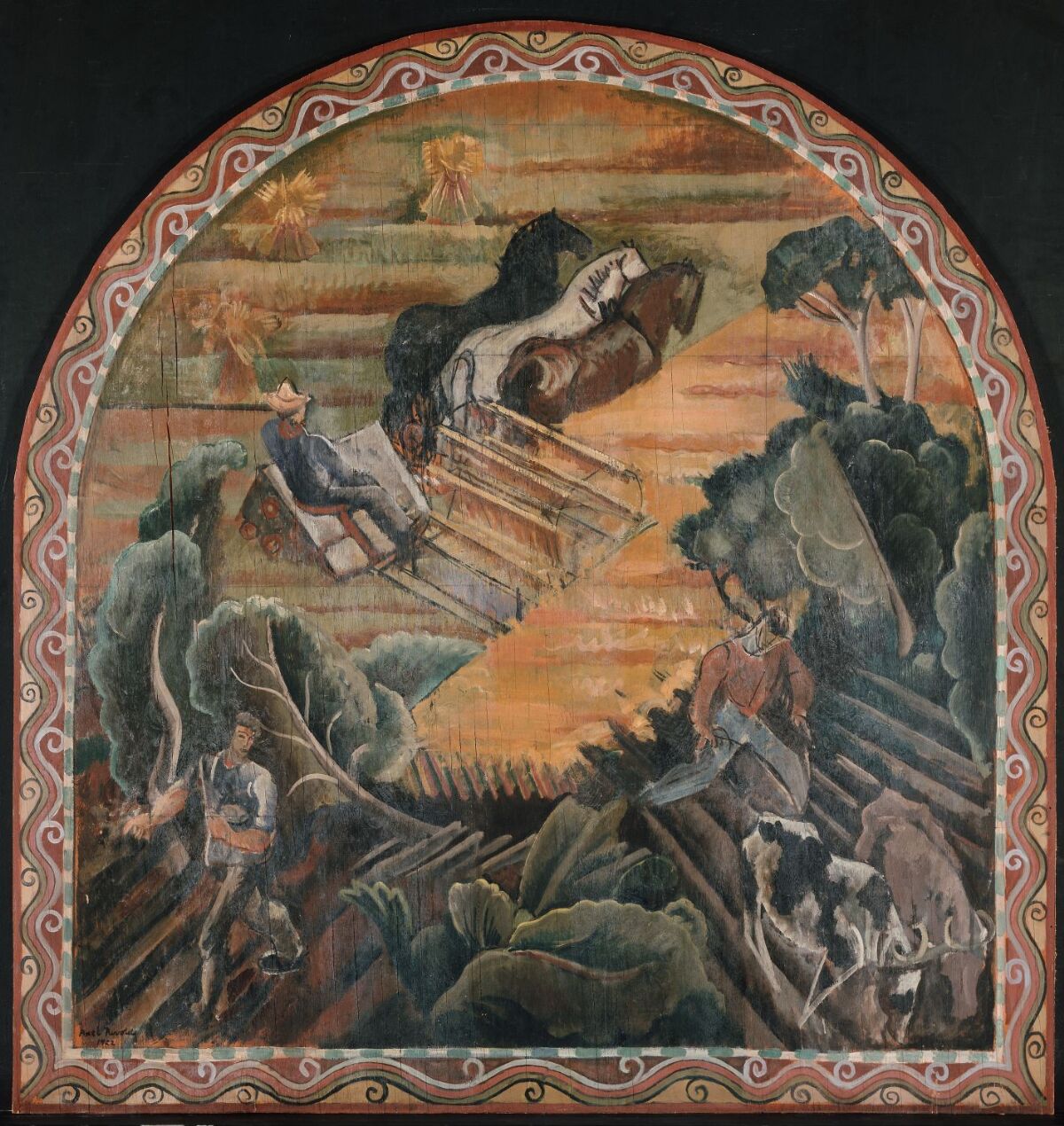 Axel Revold, Jordbruk. Utkast til freskodekorasjon i Bergen Børs ...