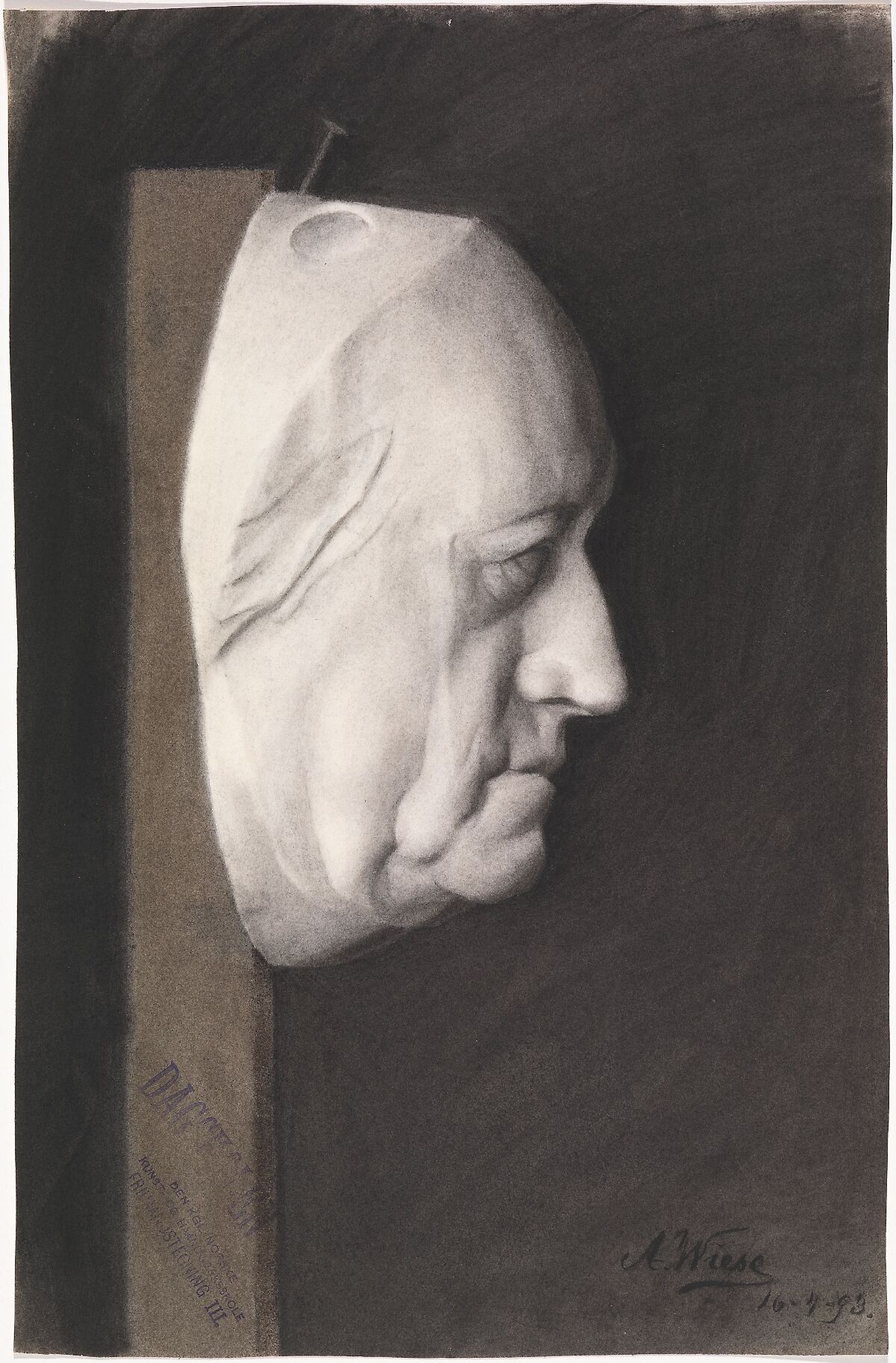 Annette Wiese Schirmer, Studie av gipsmaske – Nasjonalmuseet – Samlingen