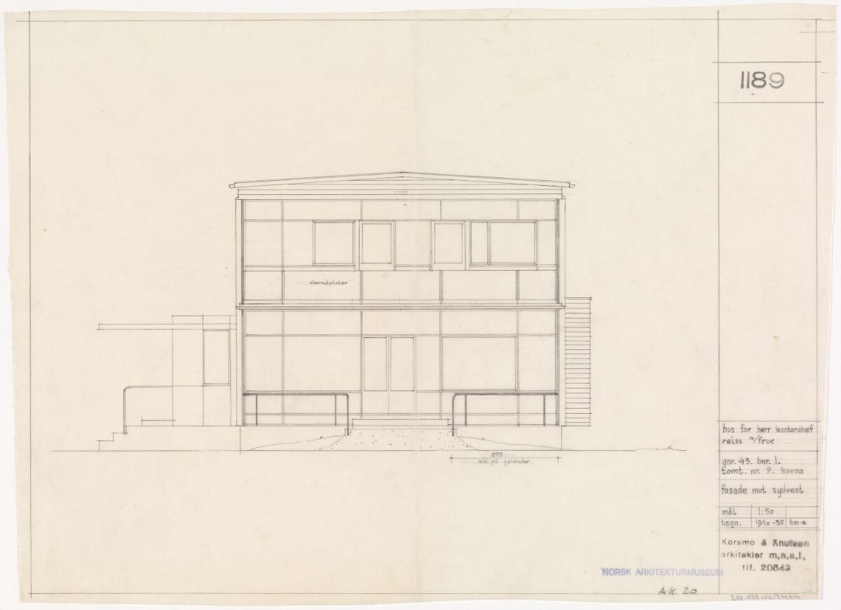 Reiss, Arne Korsmo, Knut Knutsen, Villa Reiss – Nasjonalmuseet – Samlingen