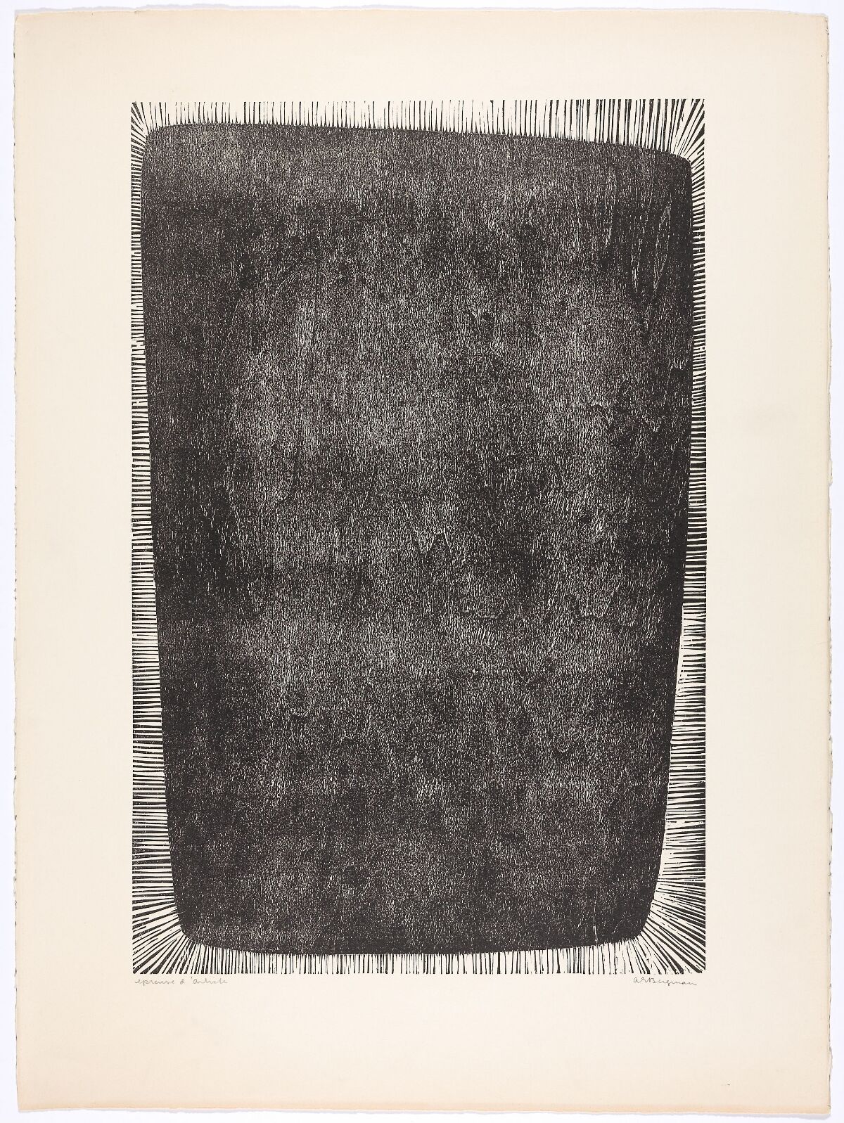 Anna-Eva Bergman, GB 15-1957 «Stor» sort form – Nasjonalmuseet – Samlingen