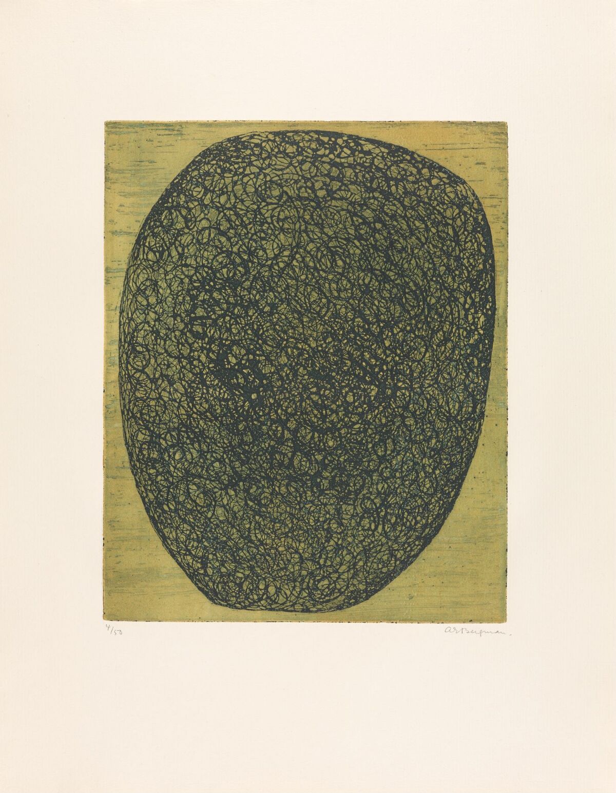 Anna-Eva Bergman, G 33-1958 Ringel-univers – Nasjonalmuseet – Samlingen