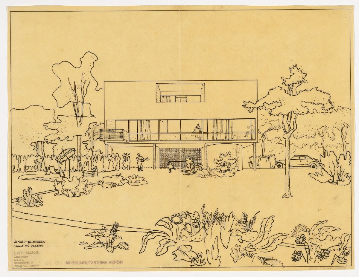 Ove Bang, Halfdan Ditlev-Simonsen sr., Design for Villa Ditlev-Simonsen ...