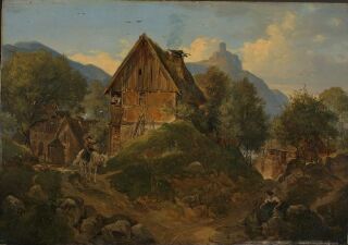 Karl Friedrich Lessing, Landscape from the Rhine – Nasjonalmuseet ...