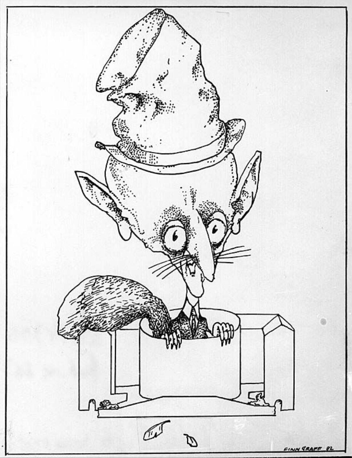 Finn Graff, Kåre Willoch som den lure reven – Nasjonalmuseet – Samlingen