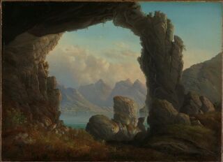 Karl Friedrich Lessing, Landscape from the Rhine – Nasjonalmuseet ...