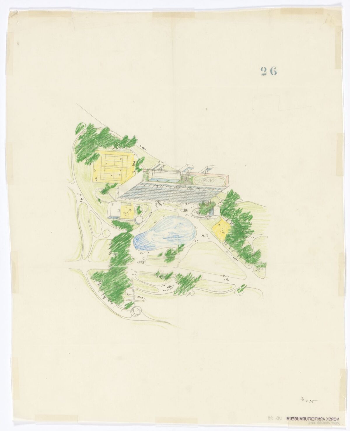 Jan Reiner, Ove Bang, Aksonometri av boligprosjekt for OBOS ...