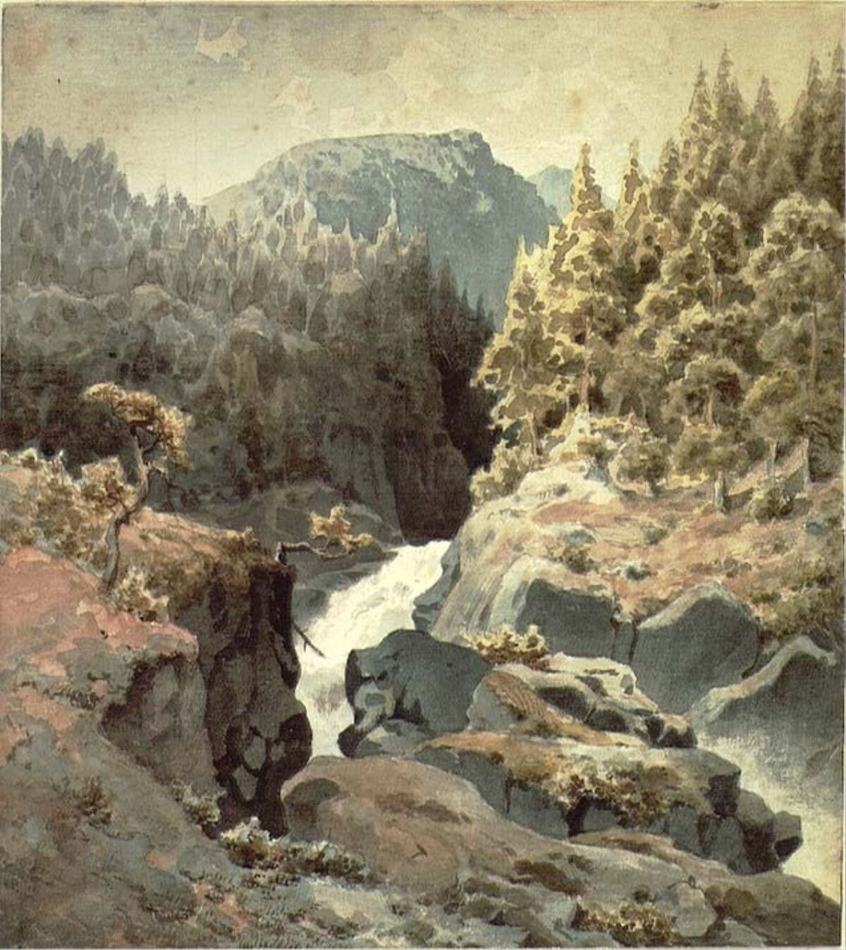 Joachim Frich, Rukkedalsfossen i Hallingdal – Nasjonalmuseet – Samlingen
