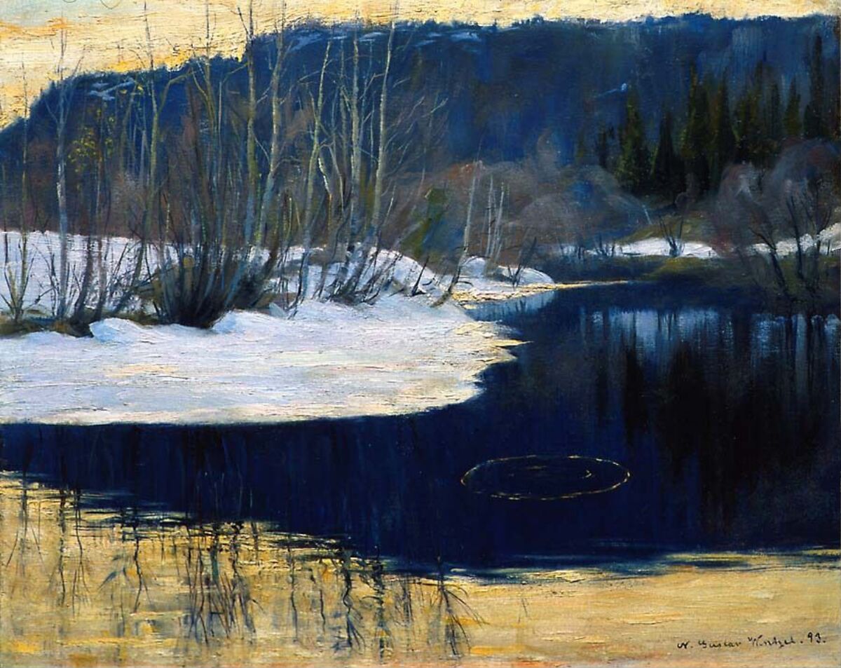 Gustav Wentzel, Aprilkveld – Nasjonalmuseet – Samlingen