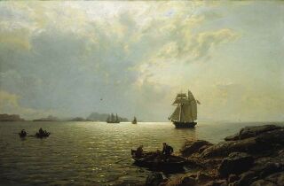 Hans Gude, Norwegian Landscape in Rain – Nasjonalmuseet – Collection