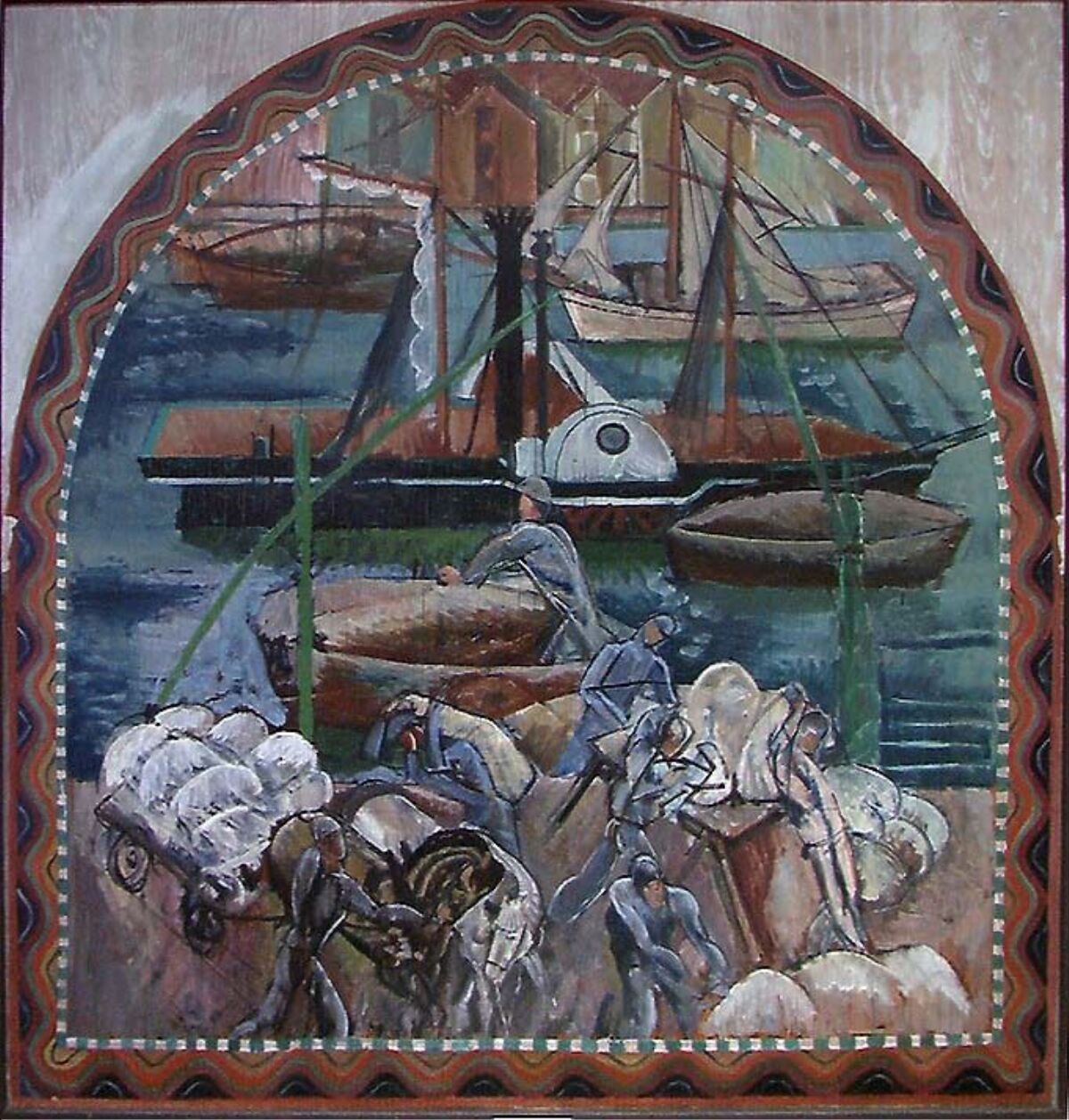 Axel Revold, Kornimport. Utkast til freskodekorasjon i Bergen Børs ...