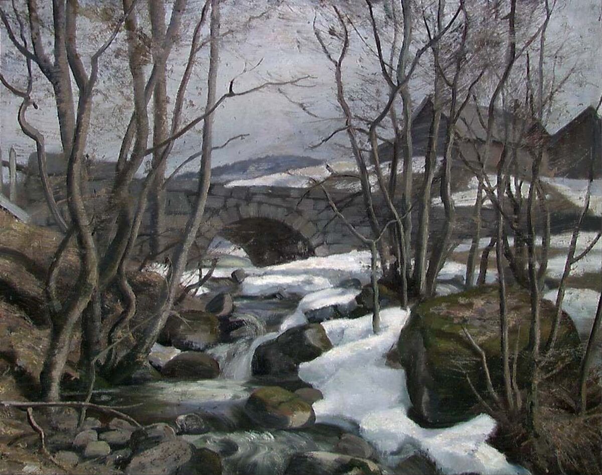 Frederik Collett, The Bridge at Åretta – Nasjonalmuseet – Collection