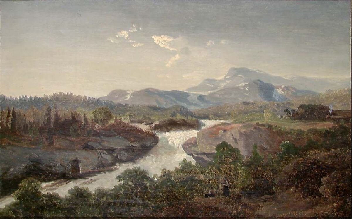 Bernt Lund, Landscape with a Waterfall – Nasjonalmuseet – Collection