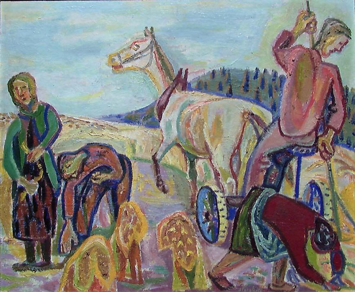 Aage Storstein, Haymaking in Vang in Valdres – Nasjonalmuseet – Collection