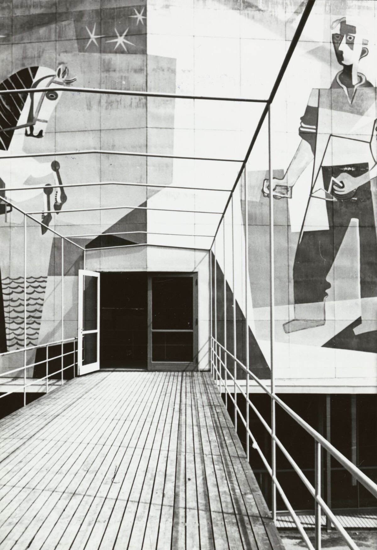 Ukjent, Knut Knutsen, Arne Korsmo, Oslo kommunes paviljong på Vi Kan ...