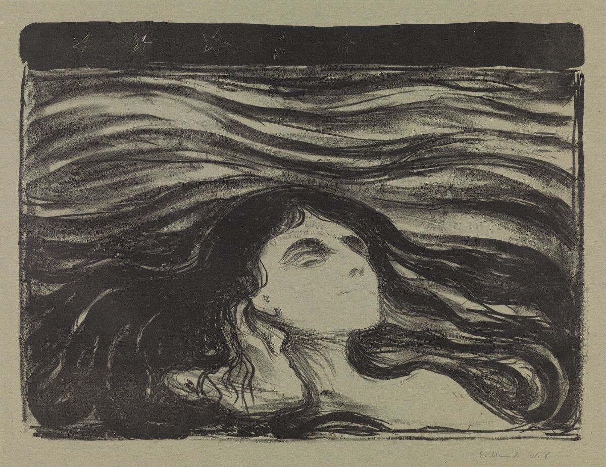 Edvard Munch, Auguste Clot, På kjærlighetens bølger – Nasjonalmuseet ...