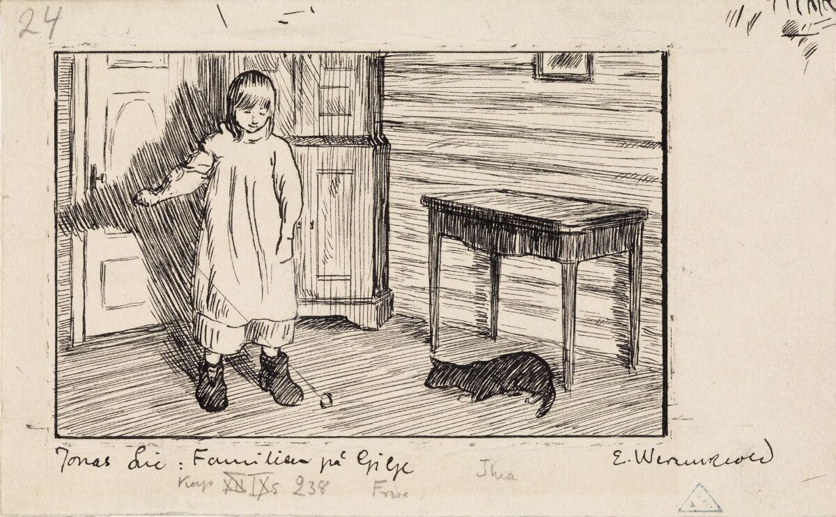 Erik Werenskiold, Illustrasjon til Jonas Lie "Familien på Gilje ...