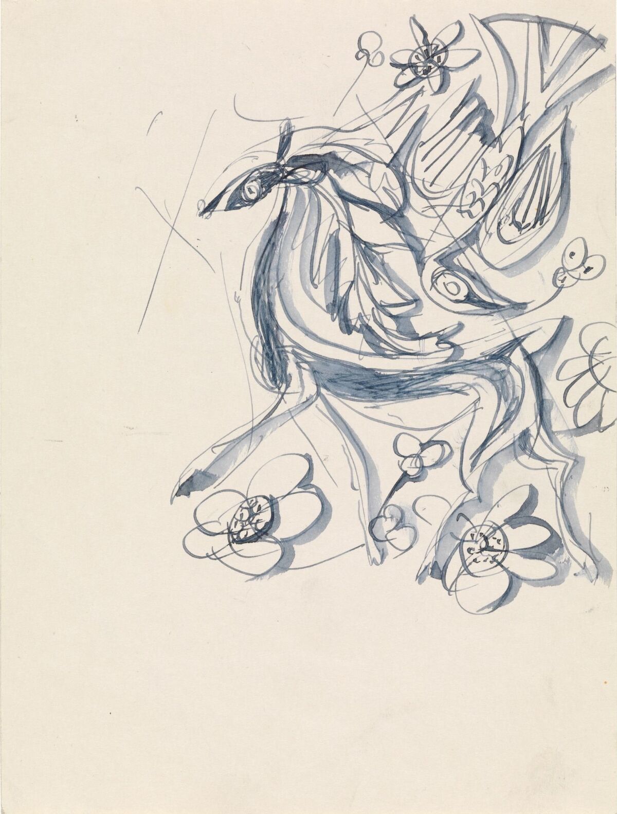 Rolf Nesch, Rådyr og fugl – Nasjonalmuseet – Collection