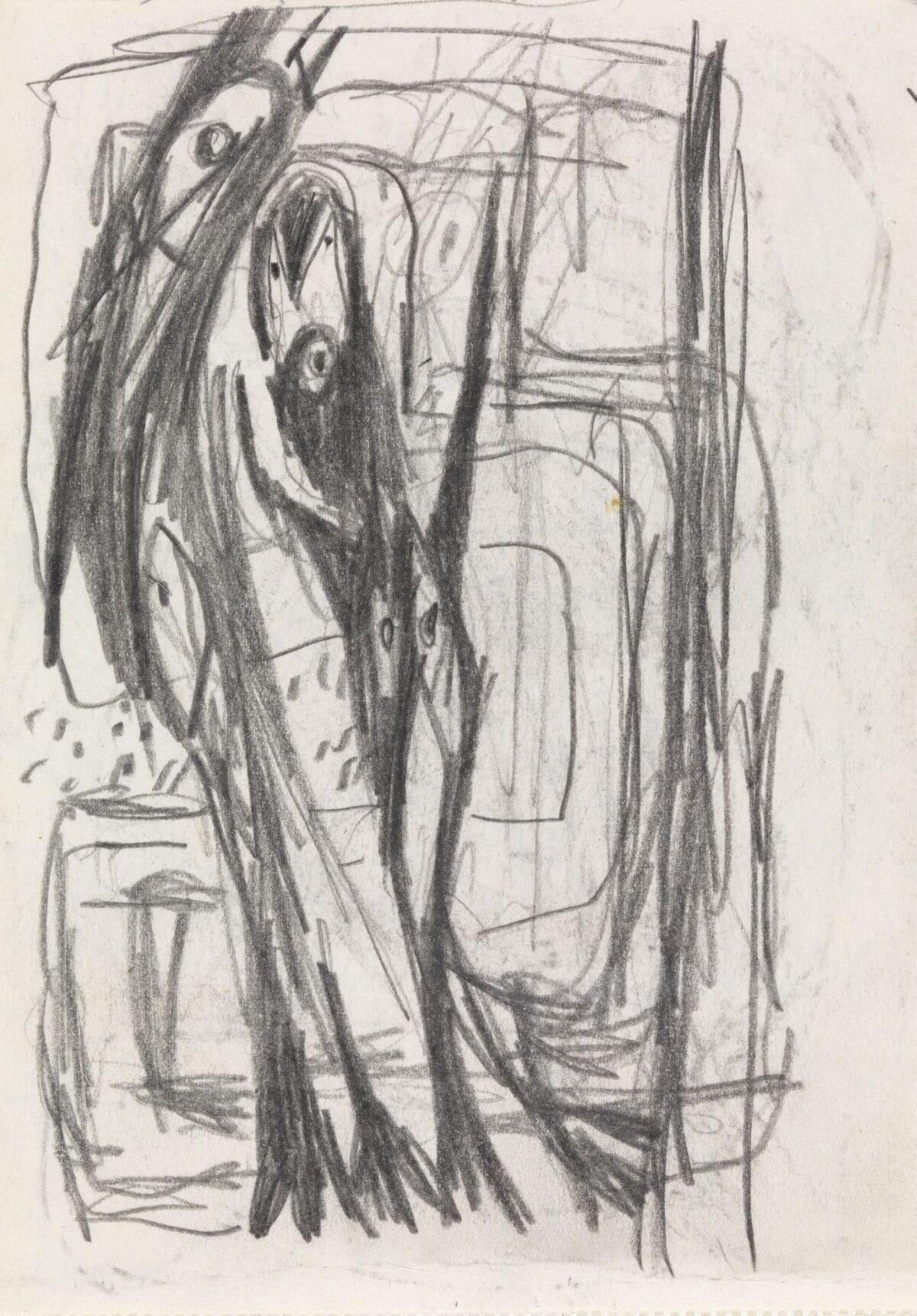 Rolf Nesch, Komposisjonsutkast med to figurer – Nasjonalmuseet – Samlingen