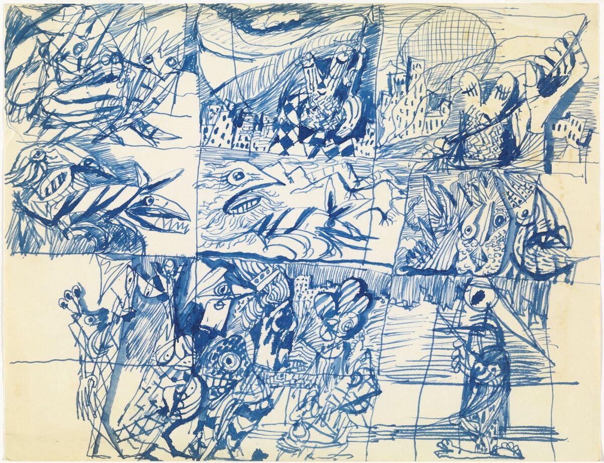 Rolf Nesch, Komposisjonsstudier – Nasjonalmuseet – Samlingen