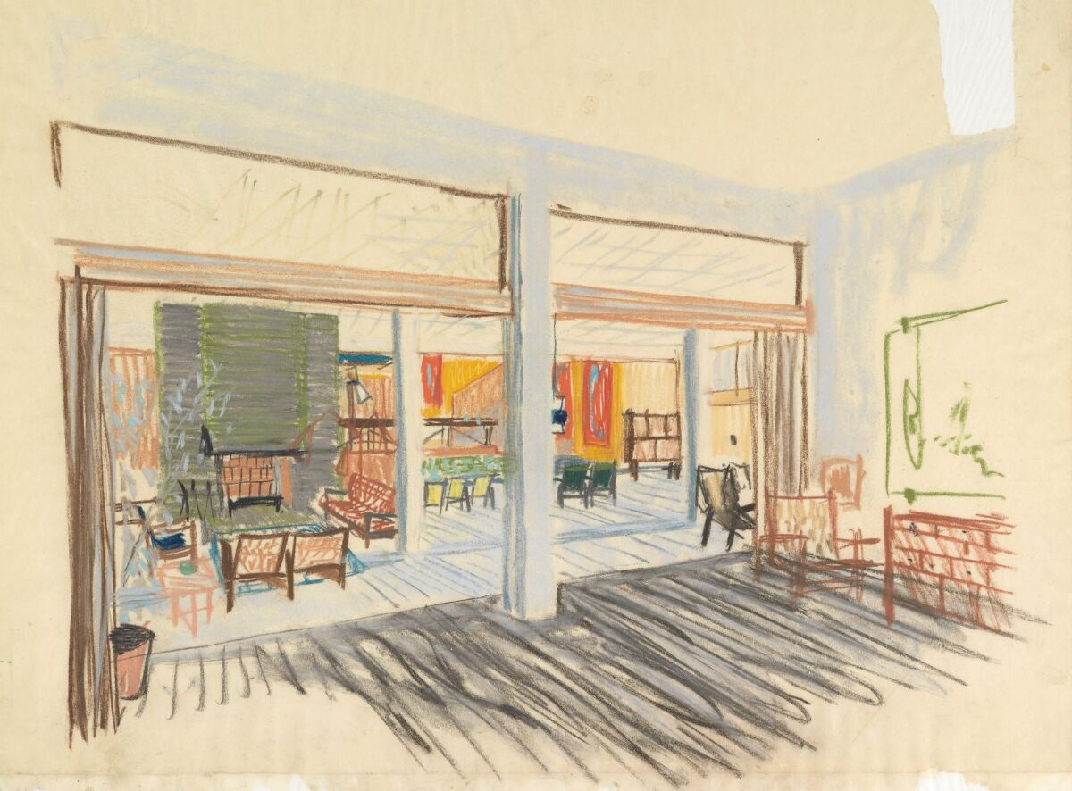 Knut Knutsen, Norges ambassade i Stockholm, innredning av første etasje ...