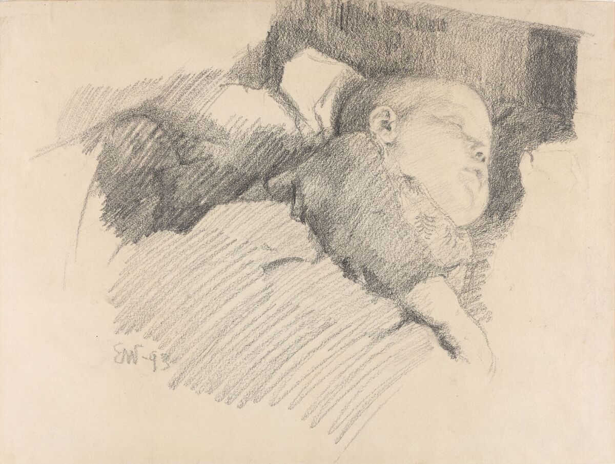 Erik Werenskiold, Sovende barn (Dagfin) – Nasjonalmuseet – Samlingen