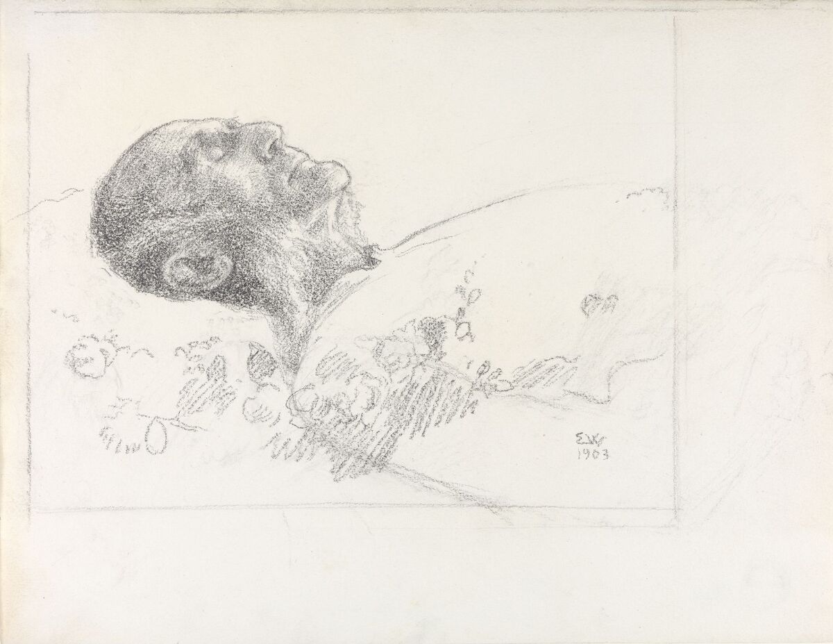 Erik Werenskiold, Jacob Thurmann Ihlen på dødsleiet – Nasjonalmuseet – Samlingen