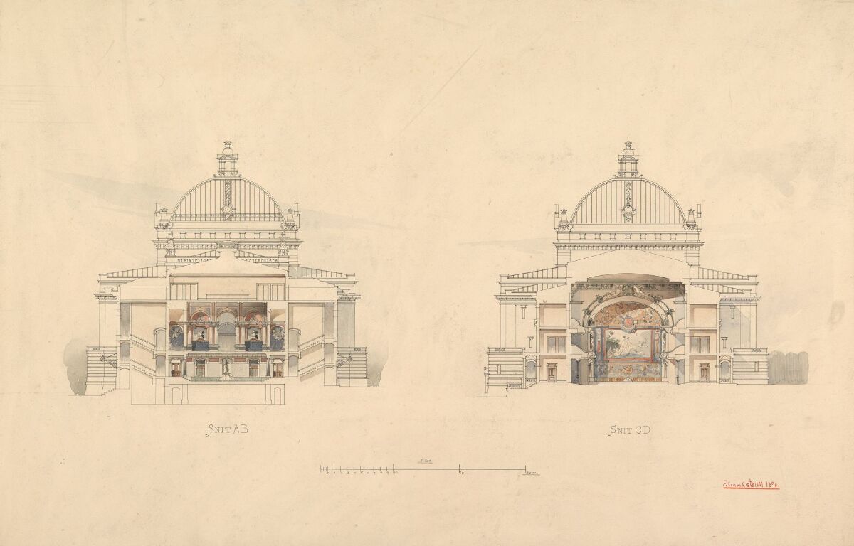 Henrik Bull, Ny teaterbygning i Kristiania – Nasjonalmuseet – Samlingen