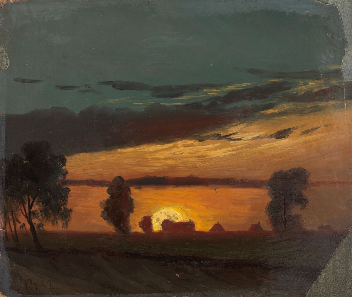 Knud Baade, Landskap i solnedgang – Nasjonalmuseet – Samlingen