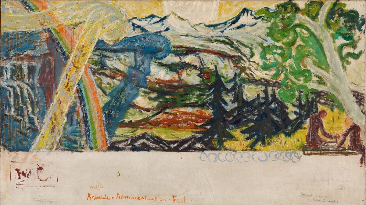 Henrik Sørensen, "Fossegrimen" Sketch for the decoration of Oslo ...