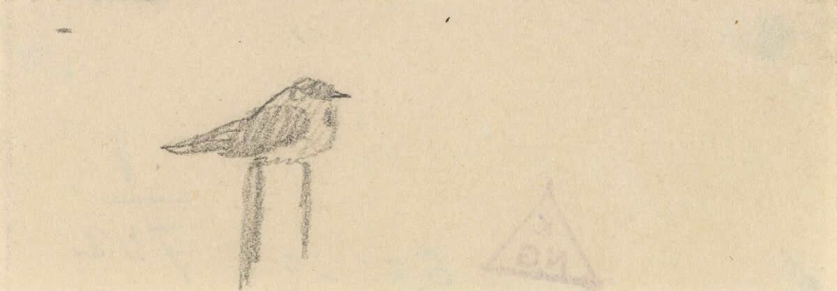 Johan Christian Dahl, Fugl på stolpe – Nasjonalmuseet – Samlingen