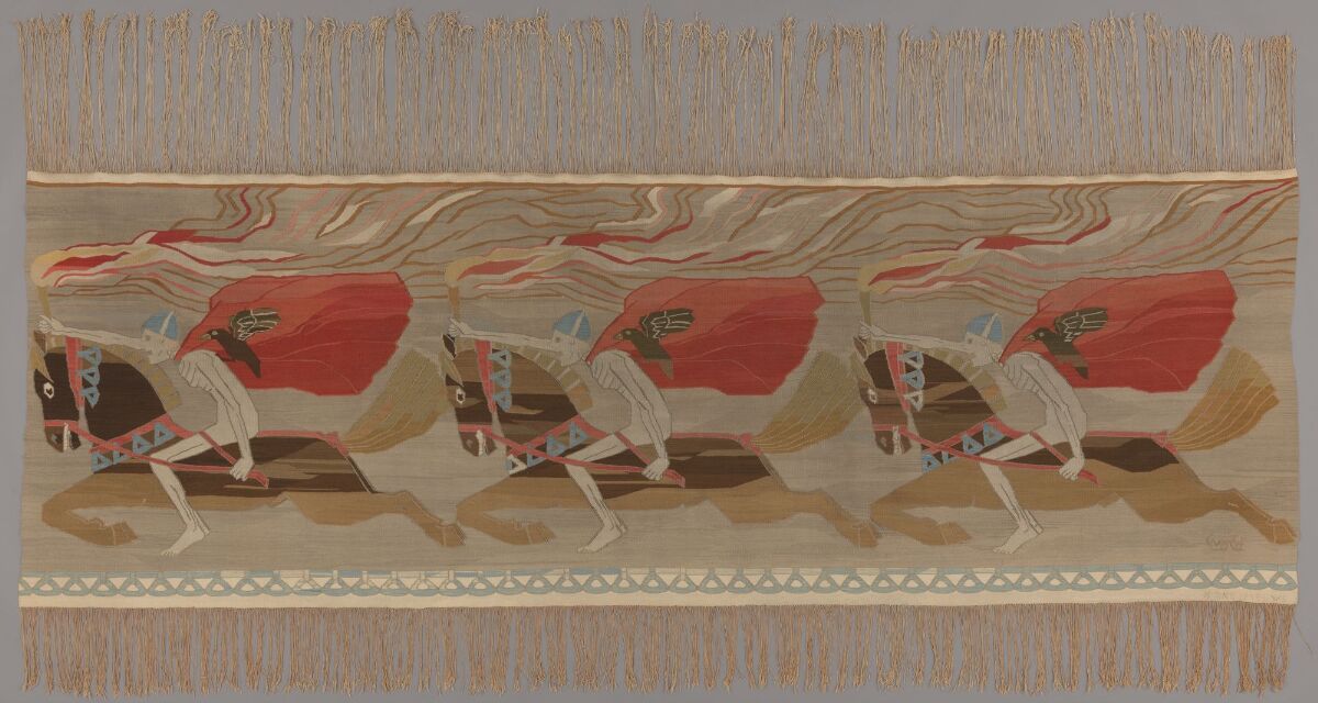 Frida Hansen, Det norske Billedvæveri, Sorte hester – Nasjonalmuseet ...