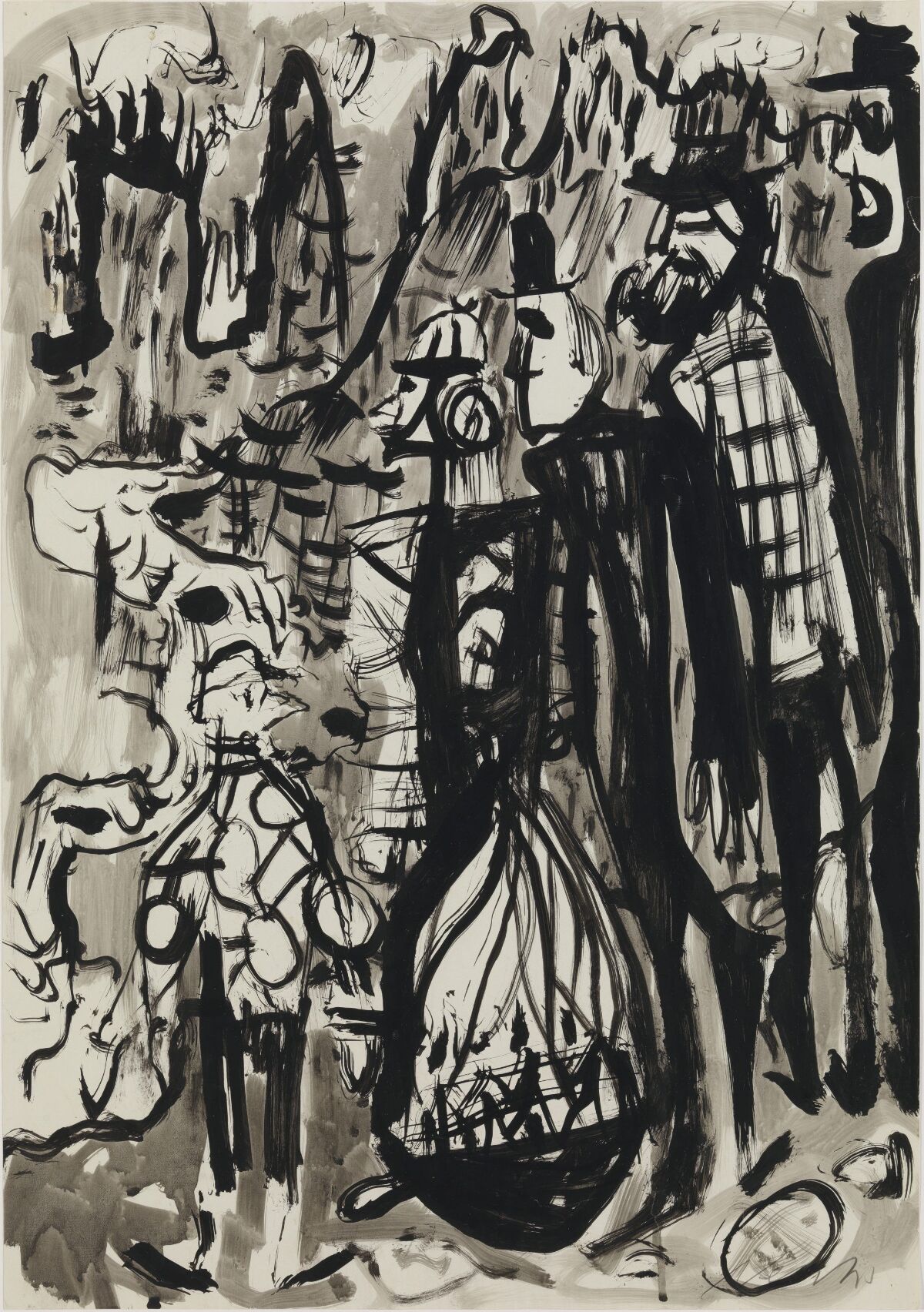 Rolf Nesch, Fem figurer i fjellandskap – Nasjonalmuseet – Collection