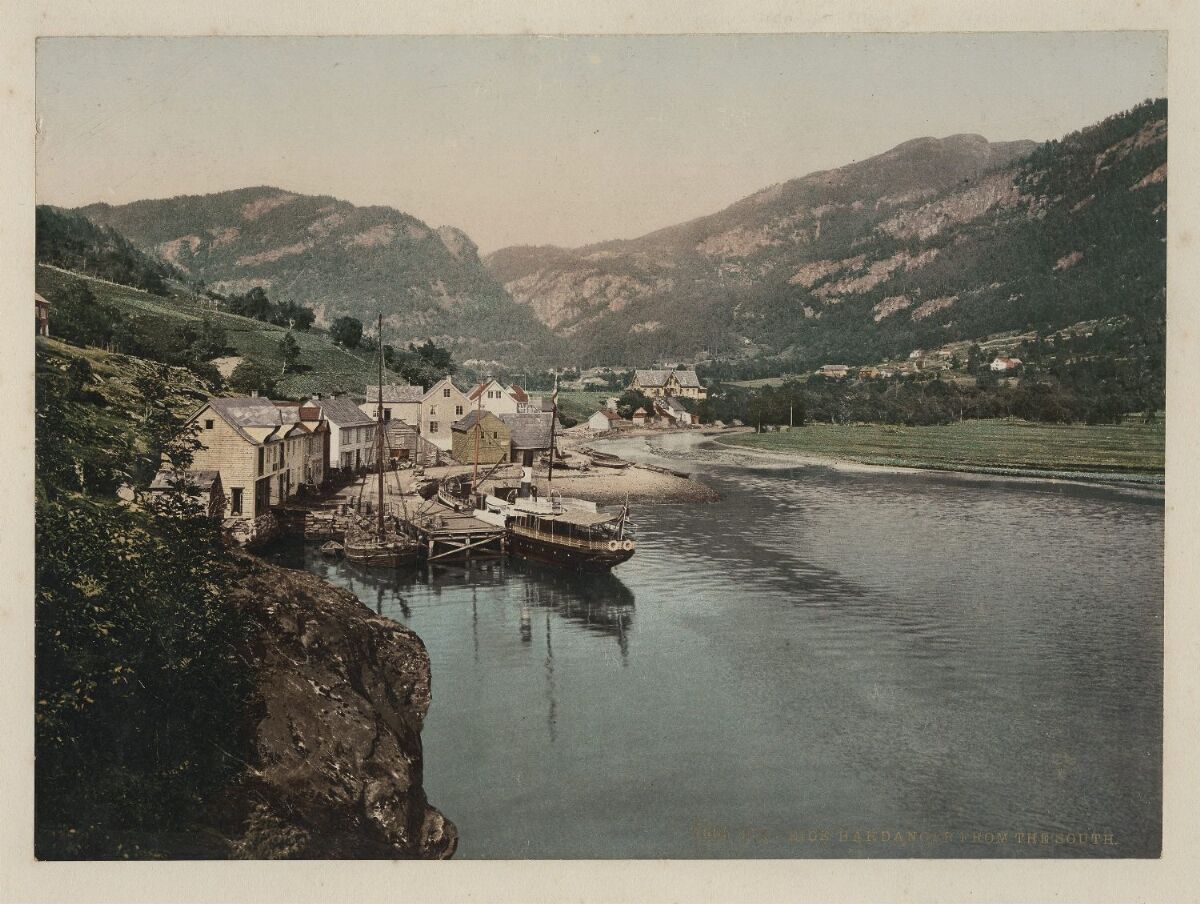 Photochrom, Eide. Hardanger from the south – Nasjonalmuseet – Samlingen