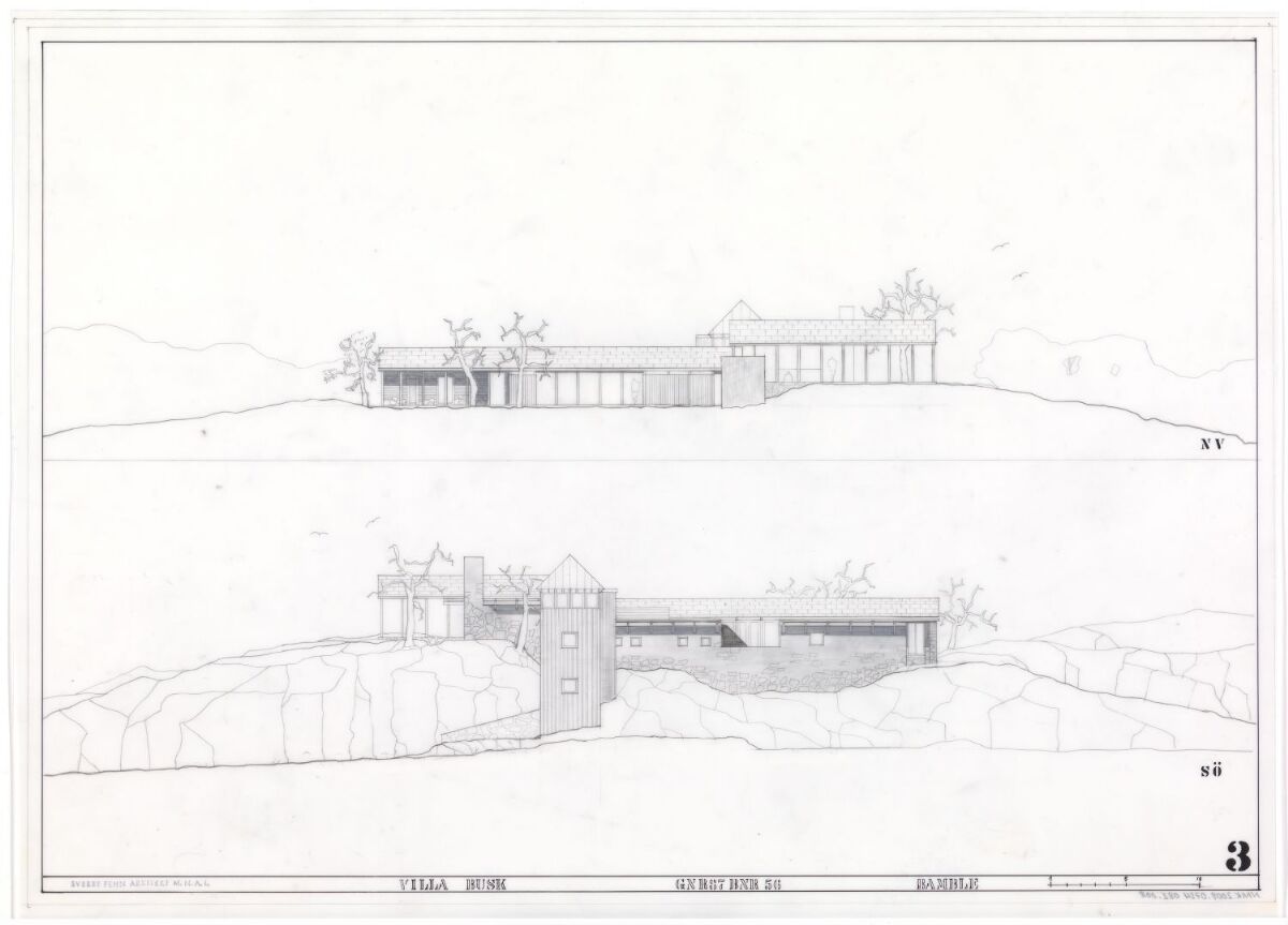 Sverre Fehn, Villa Busk. Fasade – Nasjonalmuseet – Samlingen