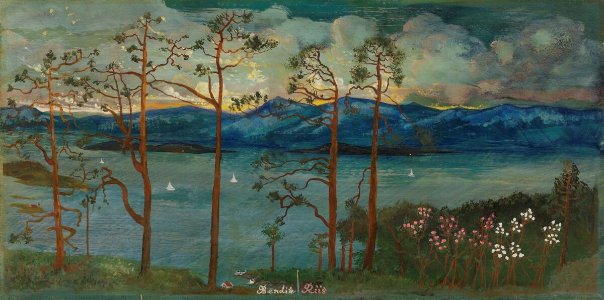 Bendik Riis, Rosa og hvite roser i aftenstemning – Nasjonalmuseet ...