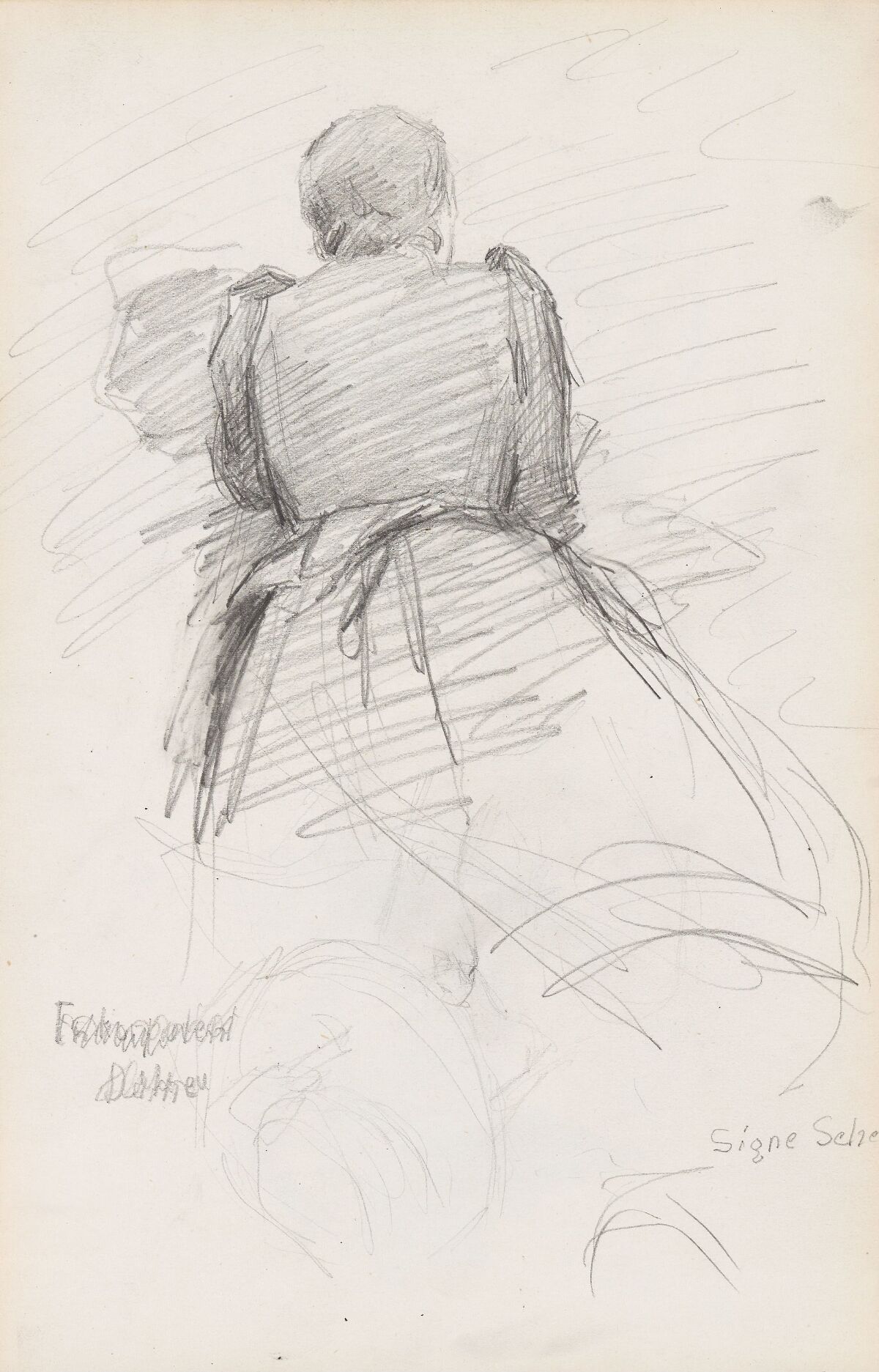 Signe Scheel, Kvinne sett bakfra – Nasjonalmuseet – Samlingen