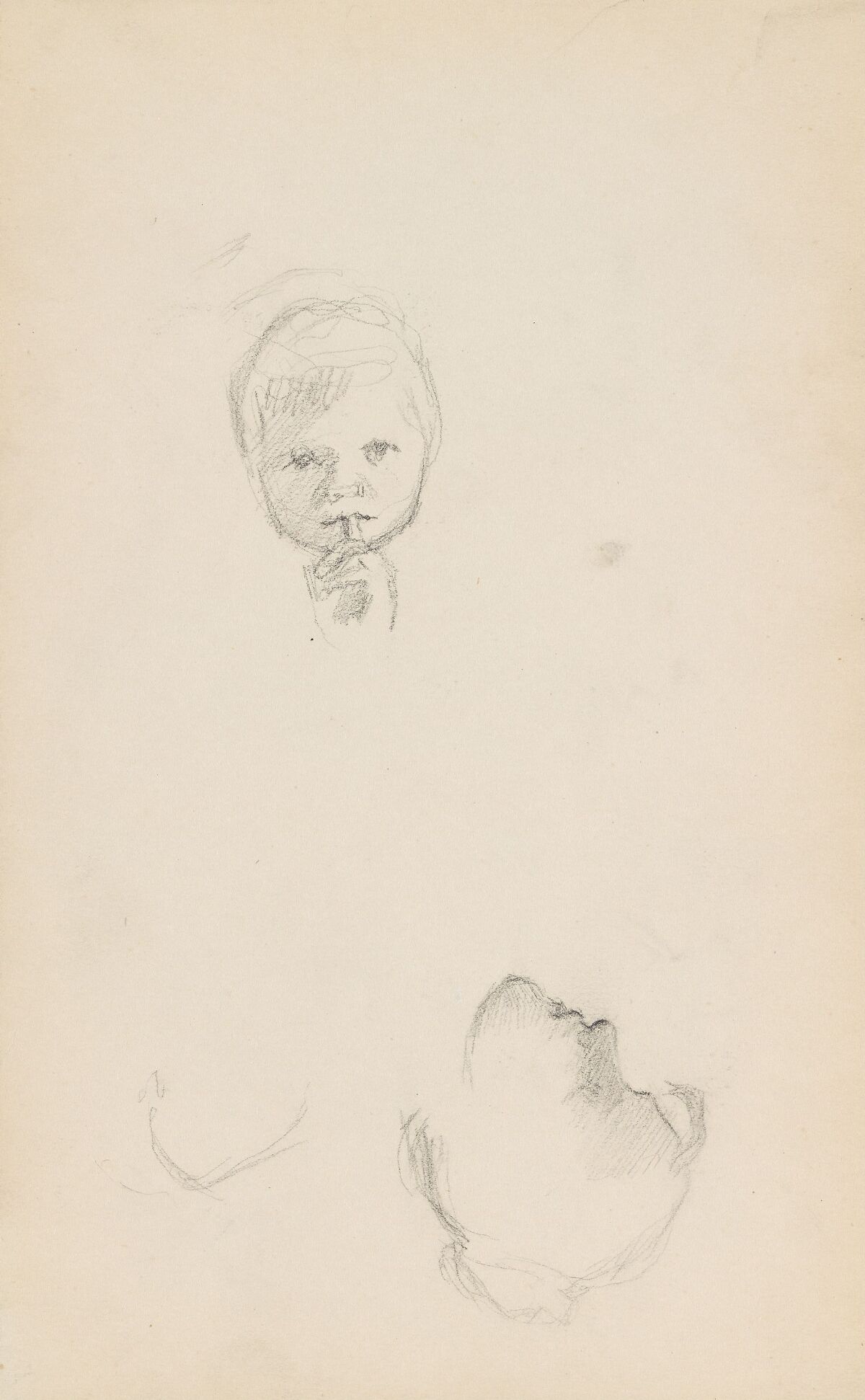 Signe Scheel, Kvinneprofil; barneportrett – Nasjonalmuseet – Collection