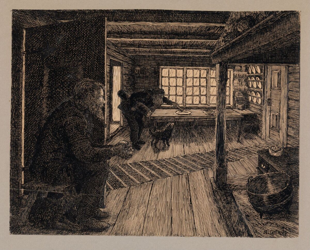 Nikolai Astrup, Det var Nils Øiren, med Passop i helene og en nystampet ...