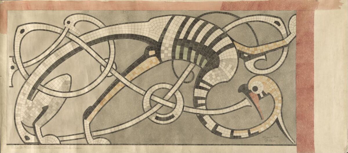 Henrik Bull, Marble Mosaic in the Government building – Nasjonalmuseet ...