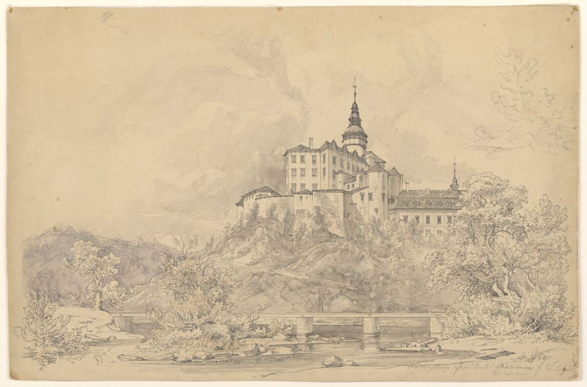 Franz Wilhelm Schiertz, Slottet Wallenstein i Böhmen – Nasjonalmuseet ...