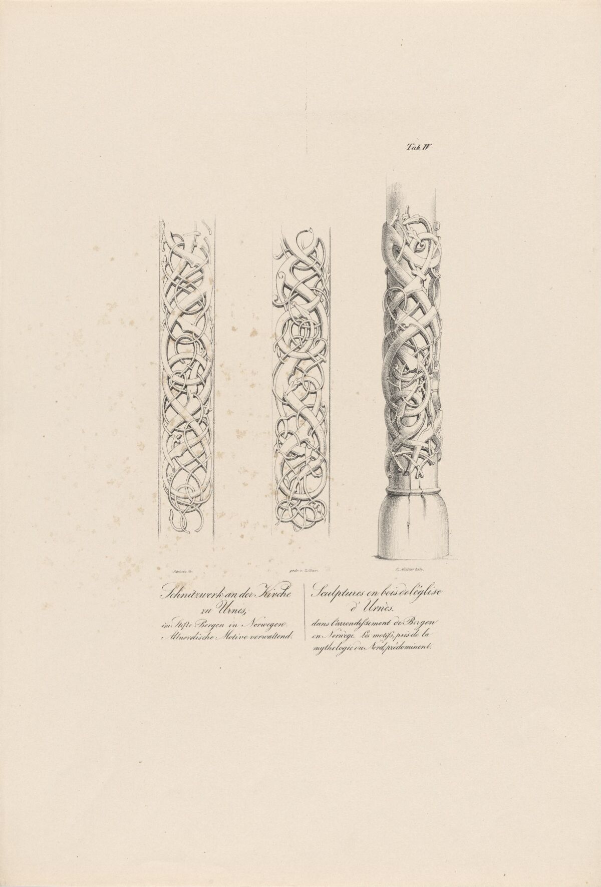Johan Christian Dahl, Carl Müller, Ludwig Theodor Zöllner, Utskjæringer ...