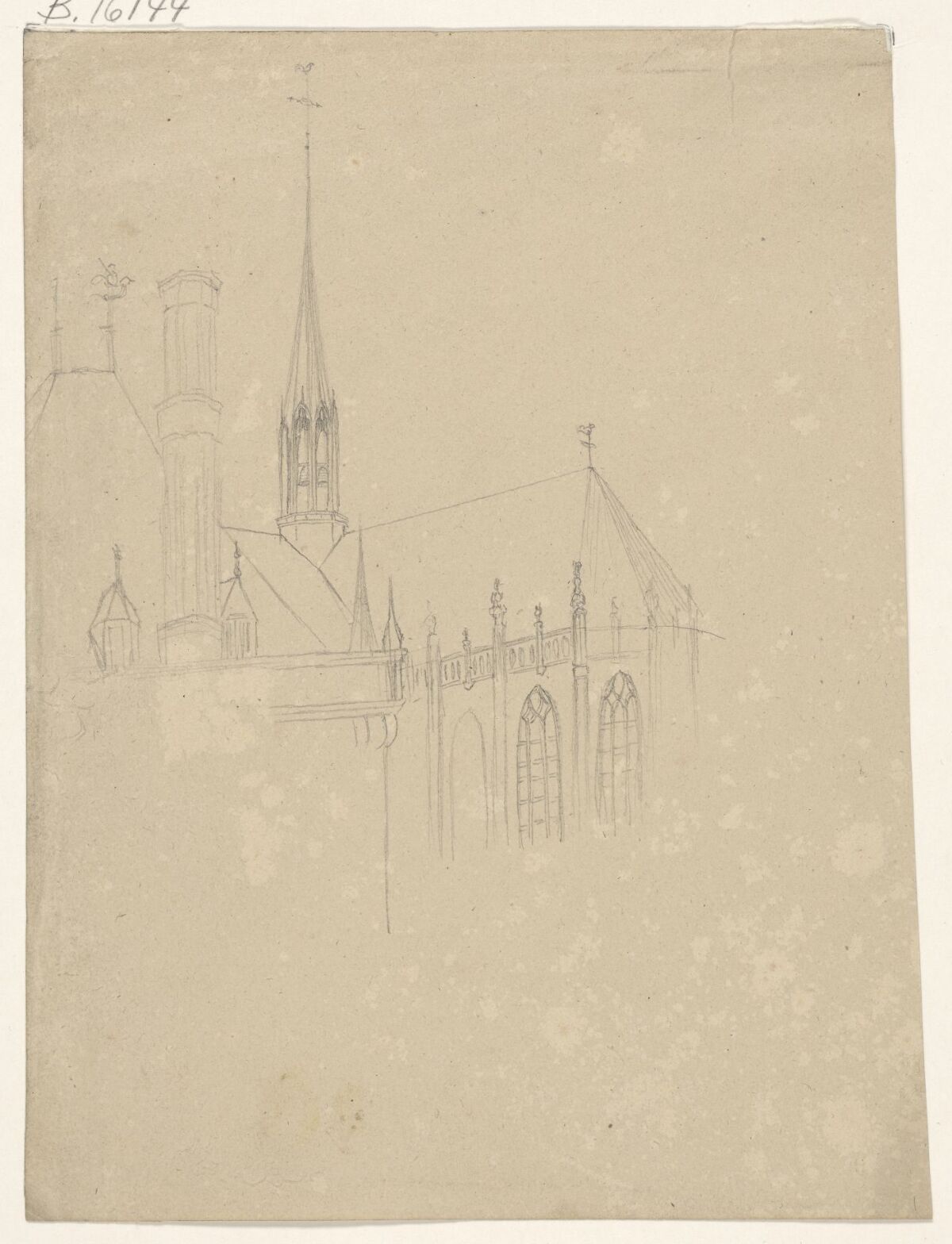 Johann Gustav Grunewald, Study of Gothic Cathedral – Nasjonalmuseet ...