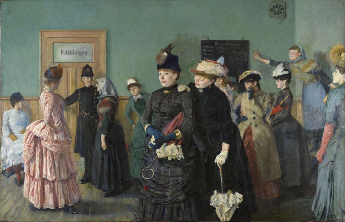 Christian Krohg, Albertine i politilegens venteværelse – Nasjonalmuseet ...