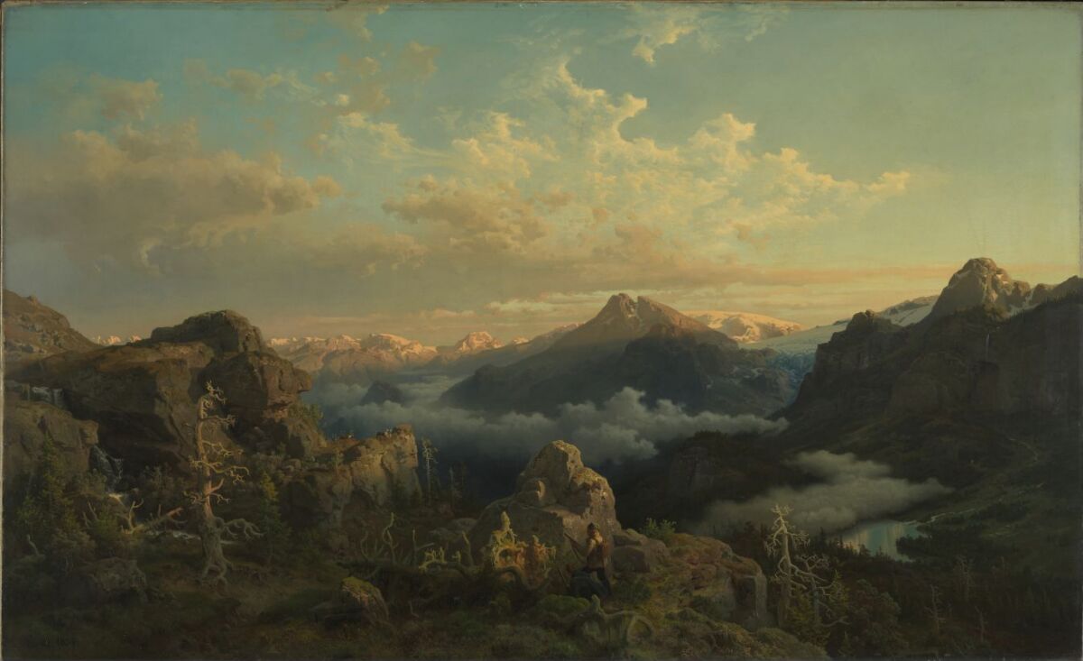 Hans Gude, Norwegian Highlands in Sunrise – Nasjonalmuseet – Collection