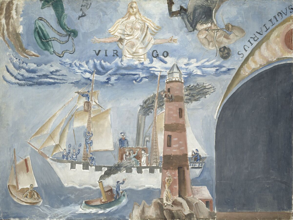 Per Krohg, Virgo. From Zodiacus, sketch for Sjømannsskolen in Oslo ...