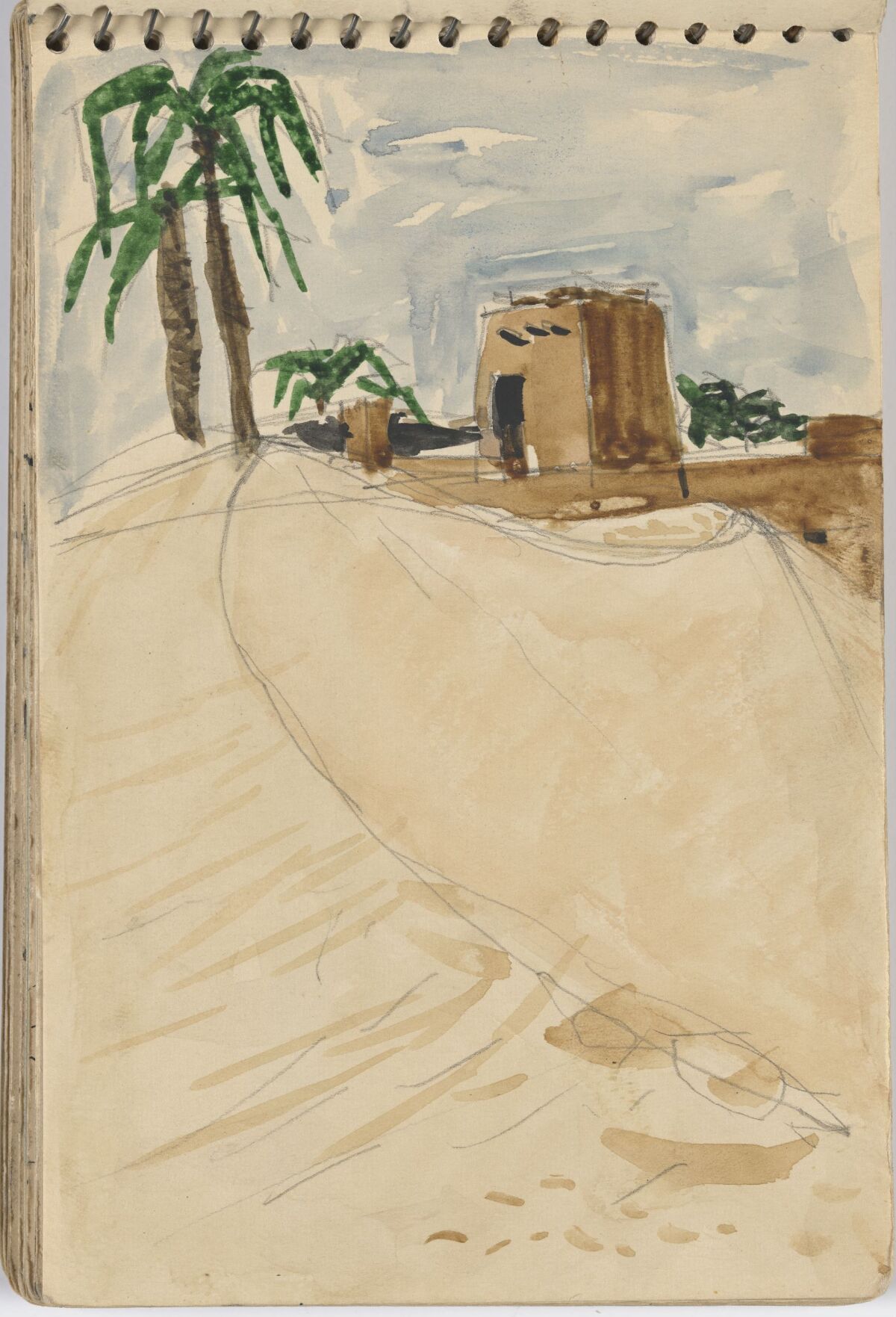 Geir Grung, Hus og palmer i ørkenlandskap – Nasjonalmuseet – Samlingen