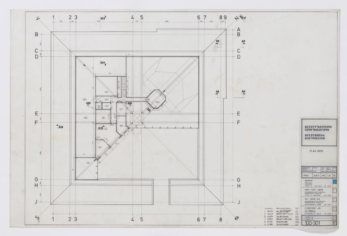 Boarch arkitekter, Kautokeino Kulturbygg, loft plan – Nasjonalmuseet ...