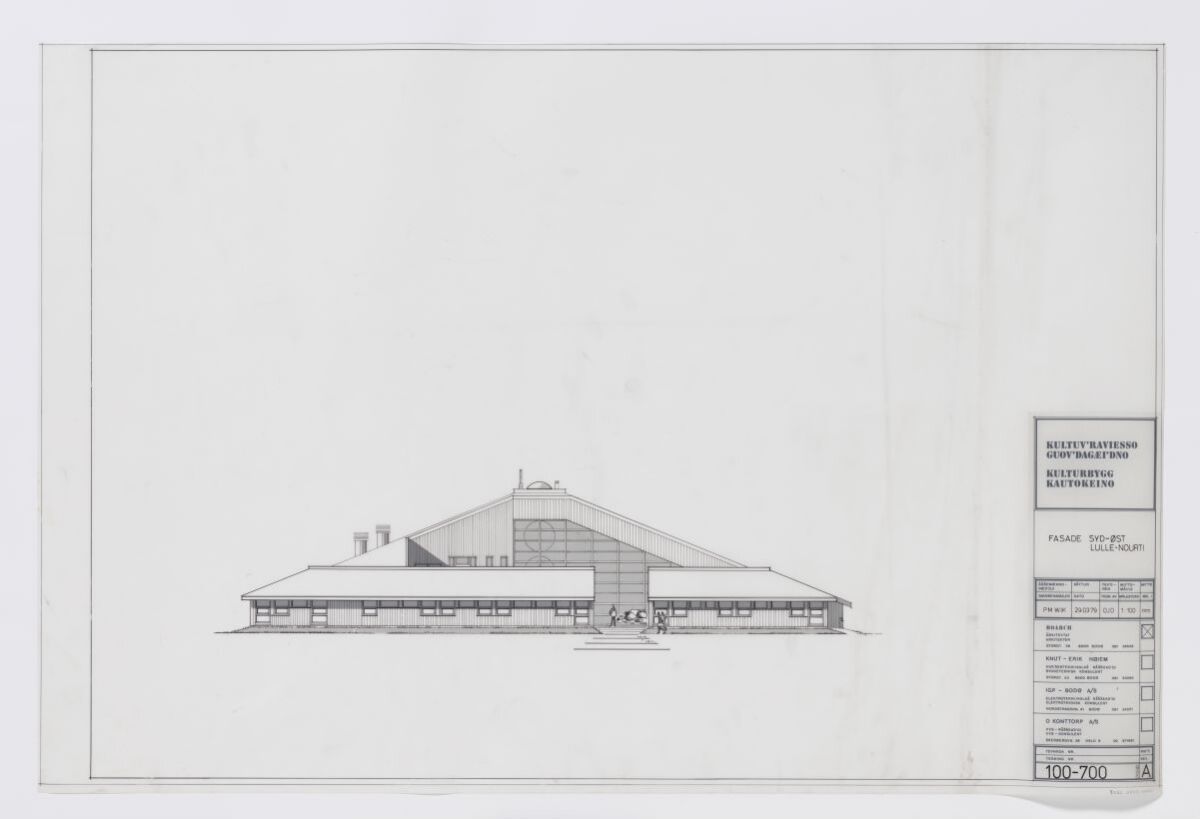 Boarch arkitekter, Kautokeino Kulturbygg, fasade sydøst ...