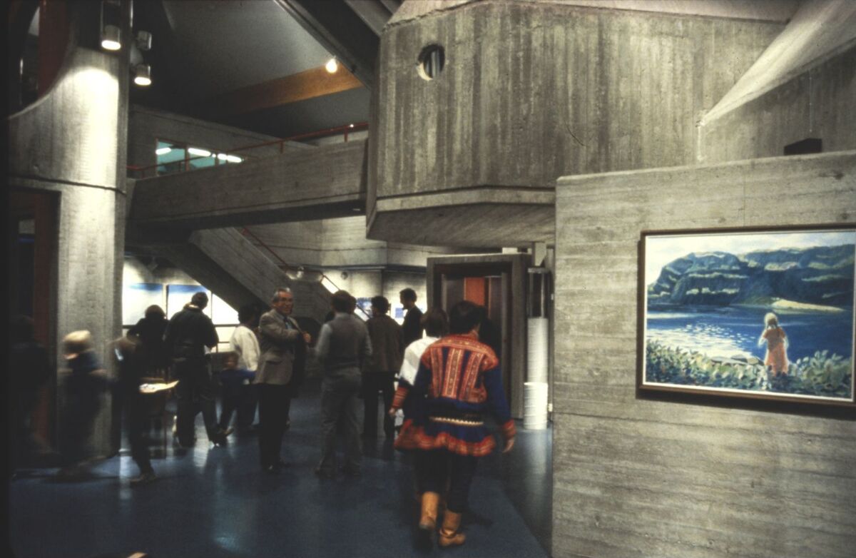 Boarch arkitekter, Kautokeino Kulturbygg, foto av interiøret ...