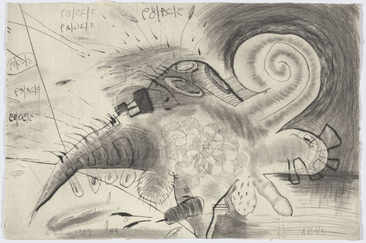 Carroll Dunham, Universal Limited Art Editions (ULAE), Shadows (#4 ...